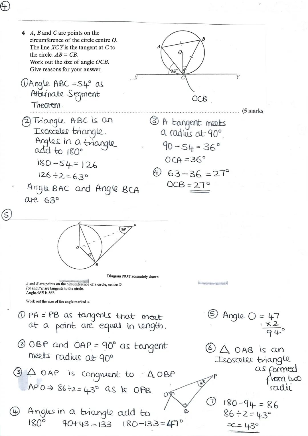 Circle Theorems Explained: Rules, Examples & Answer PDFs for Class 9 & 10 (Maths) as PDF - Knowunity