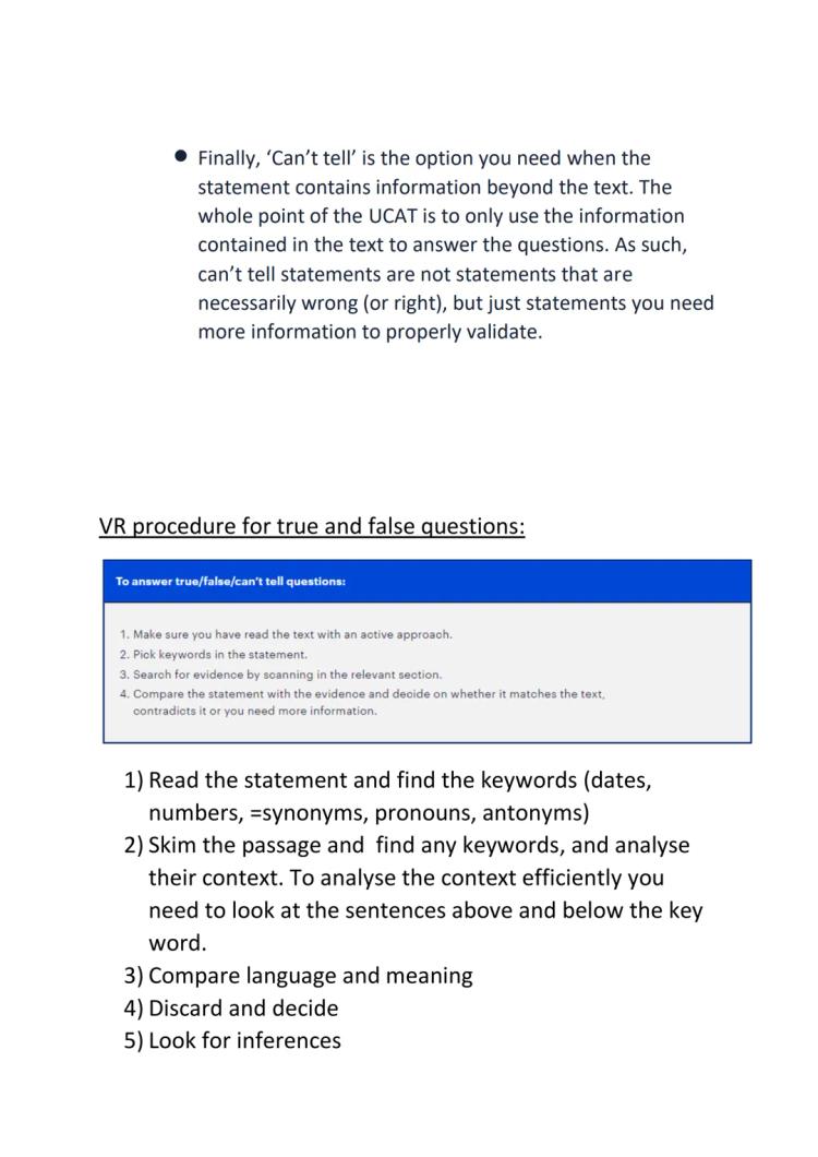Read the Passage and Determine True or False Statements Effectively