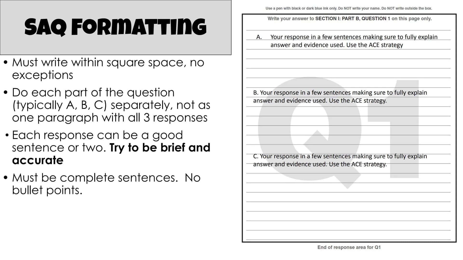 Simply Explained How To Write An Saq Tips Examples And Formats For