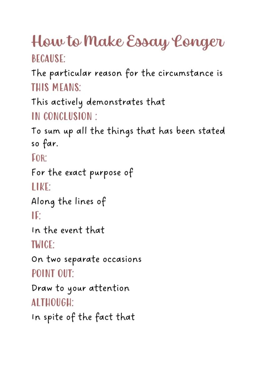 Easy Hacks to Make Your Essay Longer with Words and Synonyms (Student ...