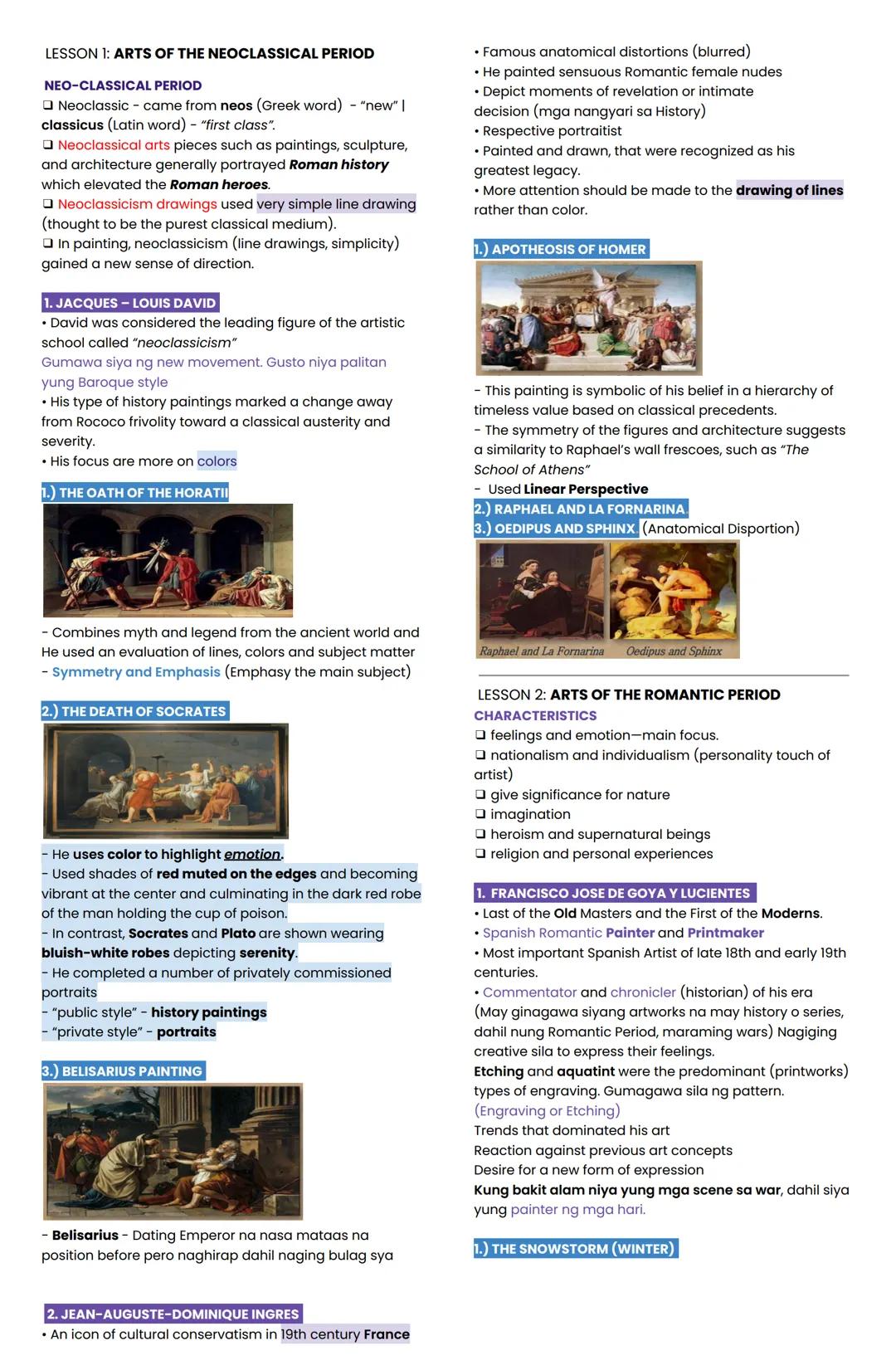 ARTS Grade 9 Quarter 3 Reviewer (MAPEH) as PDF - Knowunity